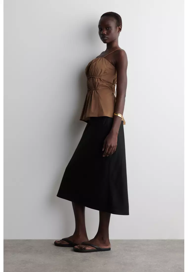 Buy COS GATHERED COTTON TOP 2025 Online | ZALORA