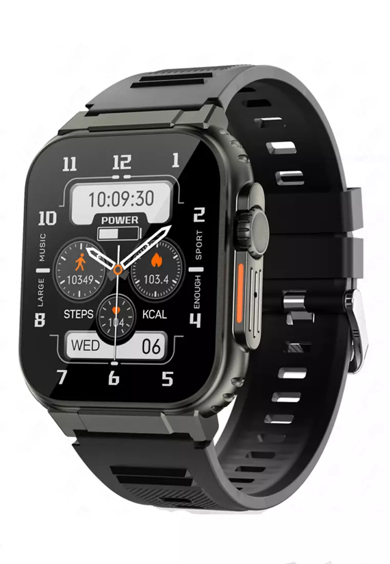Buy EGLANTINE Unisex Smart Watch - Bluetooth Call - 1.96 Inch AMOLED HD ...