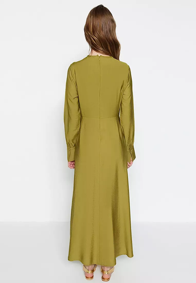 Buy Trendyol Modest Knot Front Dress Online | ZALORA Malaysia
