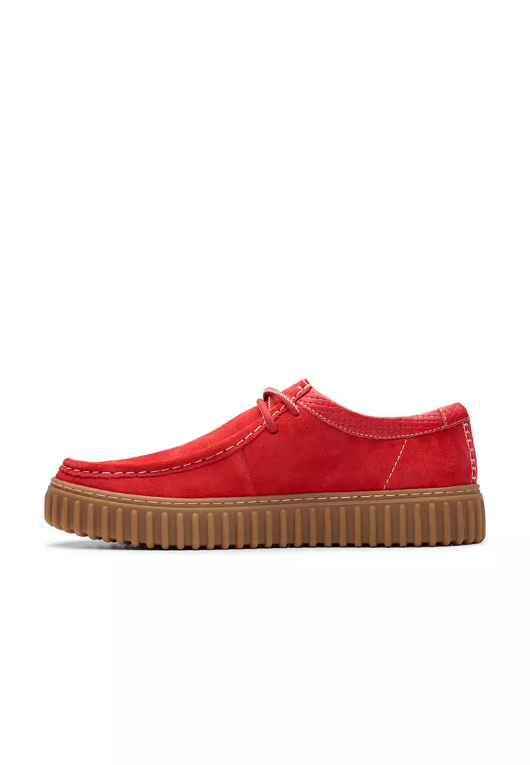 Buy CLARKS Mens Torhill Lo Sneakers - Red Suede 2025 Online | ZALORA