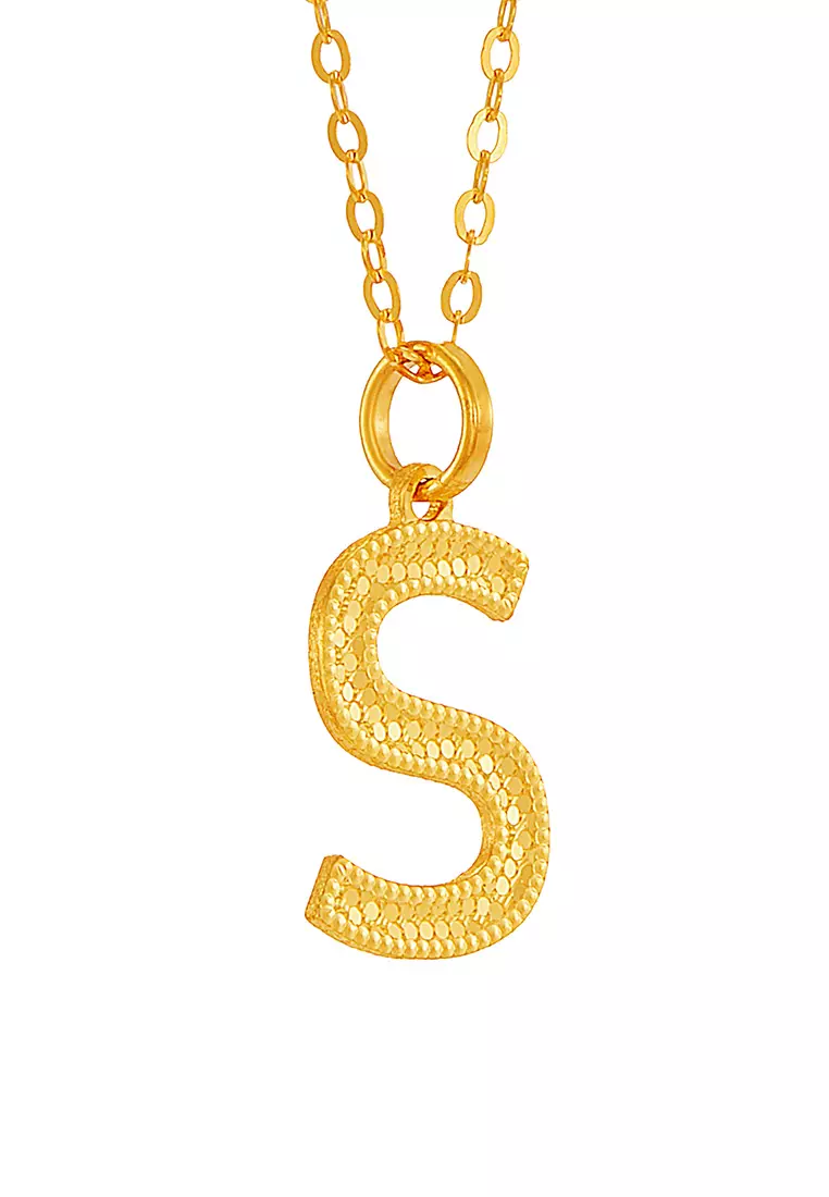 Buy HABIB HABIB 999/24K Yellow Gold Alphabet Pendant 9GP01781225(S ...