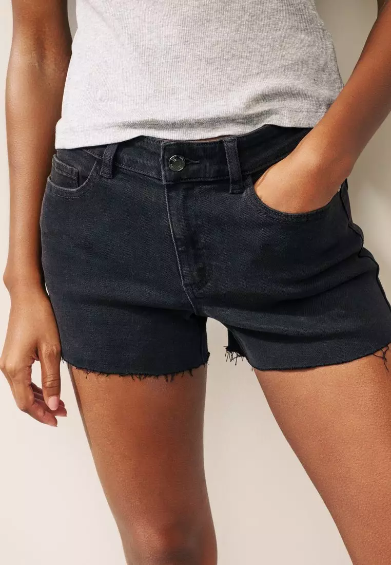 Buy NEXT Super Soft Raw Hem Denim Shorts Online | ZALORA Malaysia