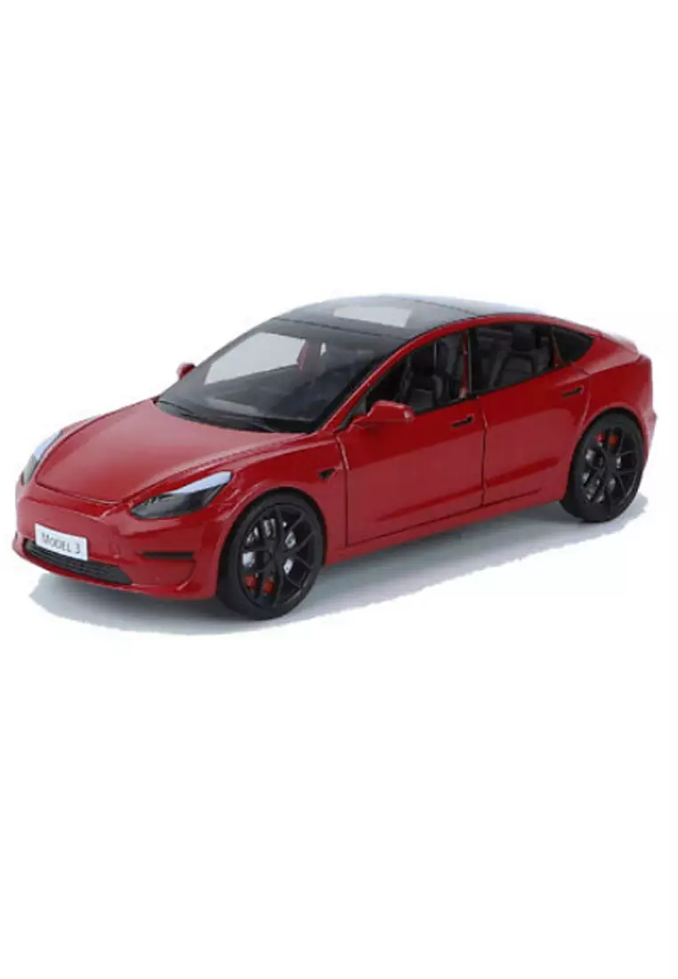 Buy Kiddie Cave Tesla Model 3 with Box Die-cast 1/24 1:24 Scale Die ...