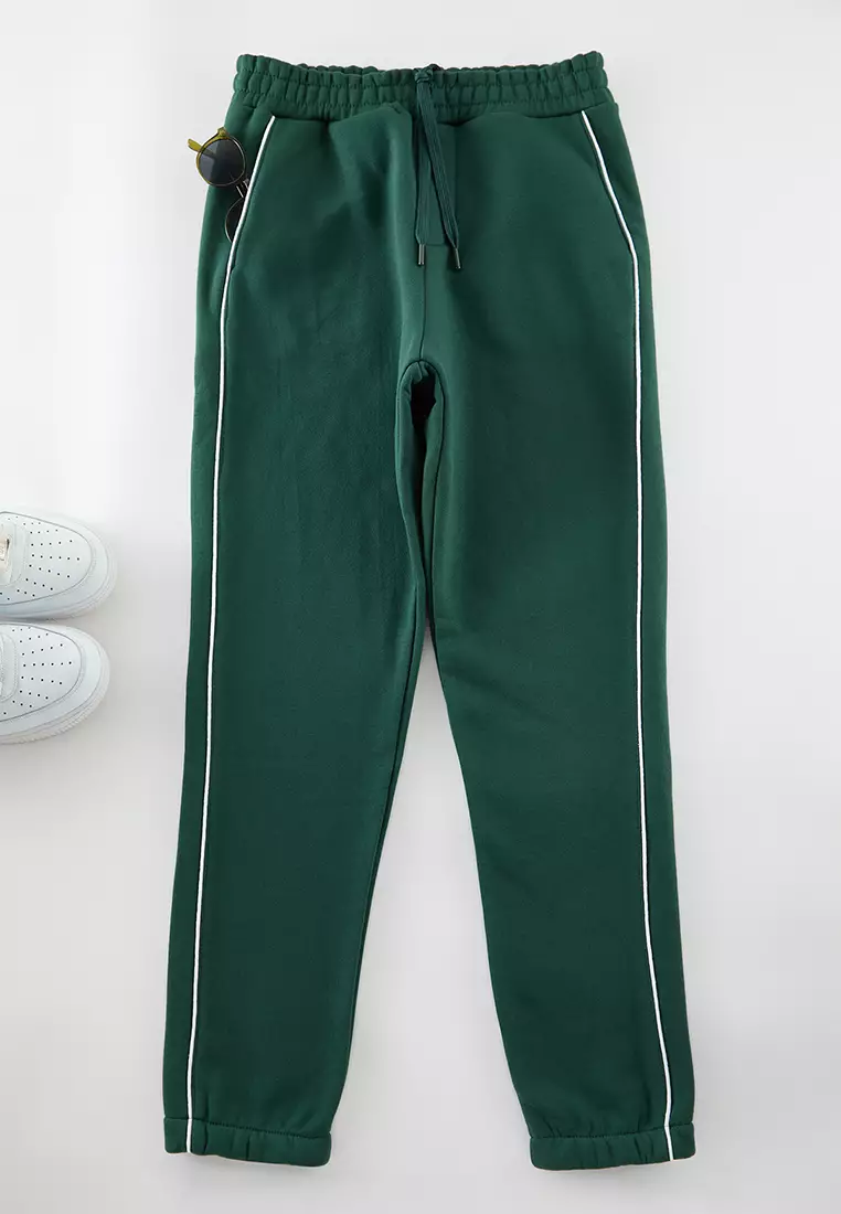 Buy Trendyol Emerald Green Thick Piping Sweatpants - Regular Cut ...