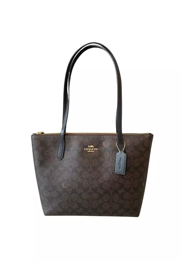 Jual Coach Coach Fiona Tote In Signature Canvas Original 2026 | ZALORA ...