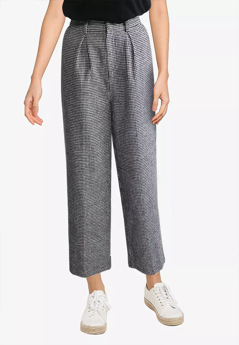 Buy Heather Assorted pattern tuck pants Online | ZALORA Malaysia