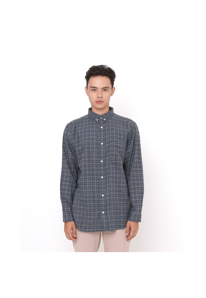 Jual ERIGO Erigo Flannel Brighton Grey Original 2022 | ZALORA Indonesia