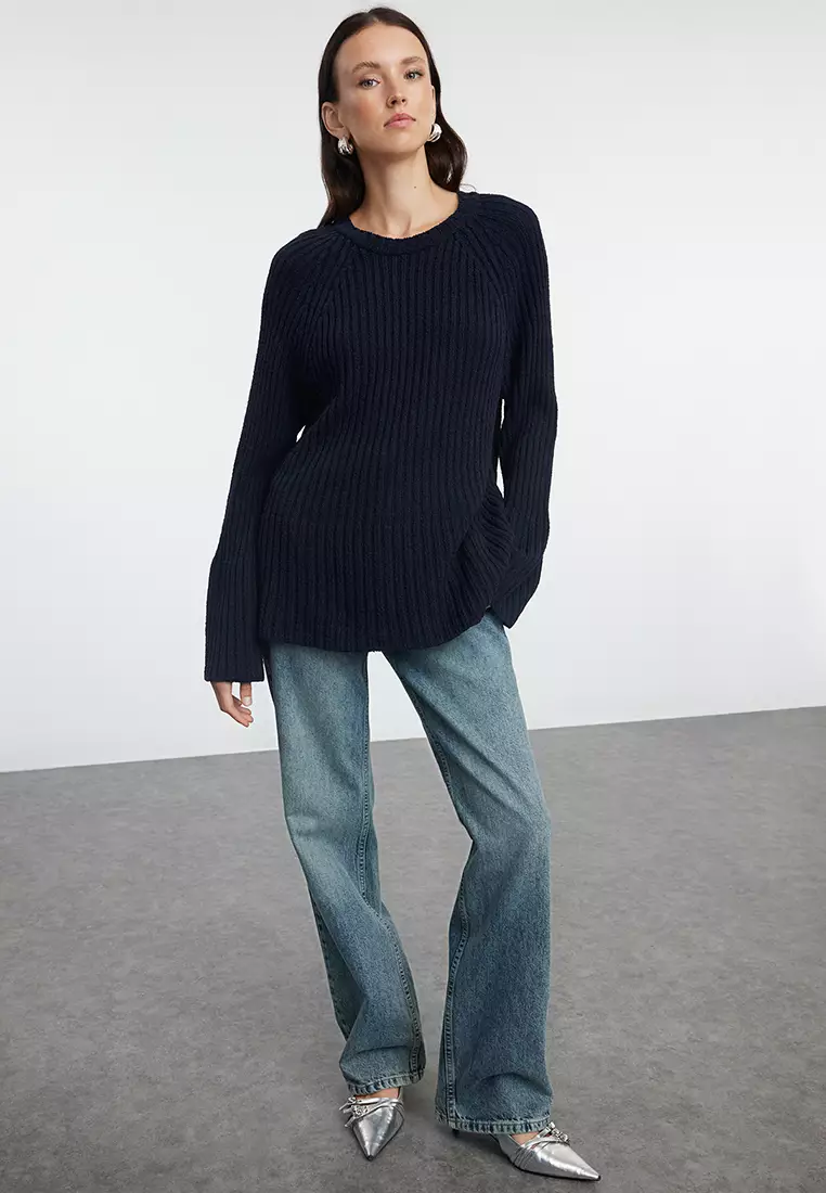Jual Trendyol Navy Blue Jumper Original 2025 | ZALORA Indonesia
