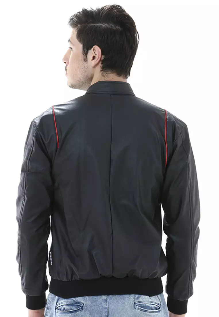 Jual Crows Denim Crows Denim - Leather Jacket Bikers Black Style ...