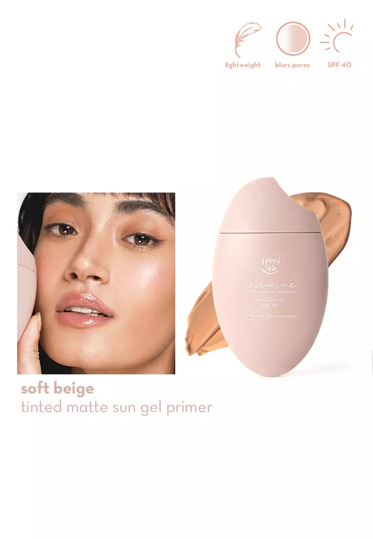 Buy Happy Skin Tinted Matte Sun Gel Primer Broad Spectrum SPF 40 in ...