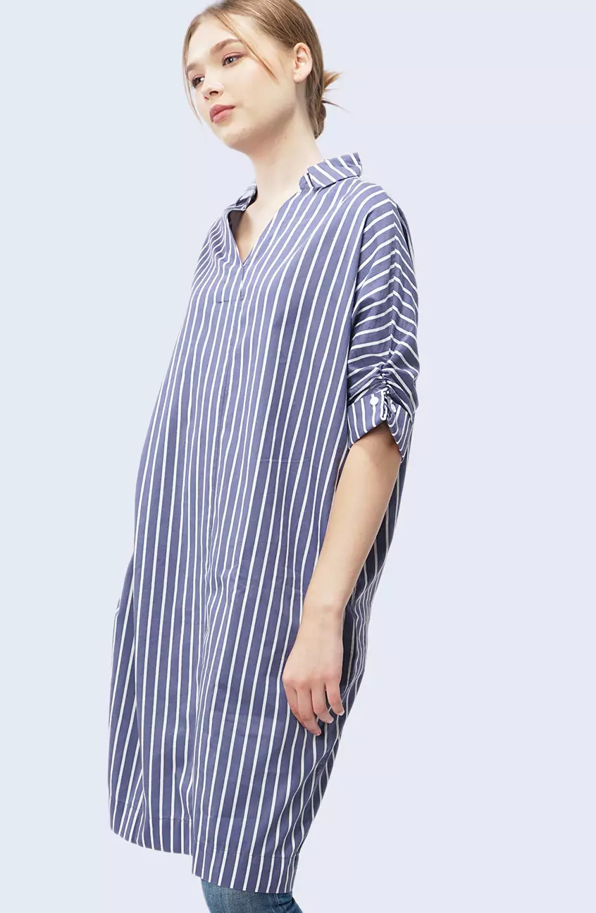 Jual LOGO JEANS Dress Syasya Stripe Navy White Original 2025 | ZALORA ...