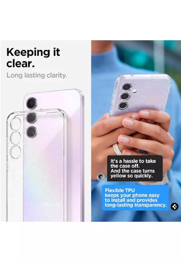 Buy Spigen Liquid Crystal Glitter Case Crystal Quartz for Galaxy A55 5G 2025 Online | ZALORA ...