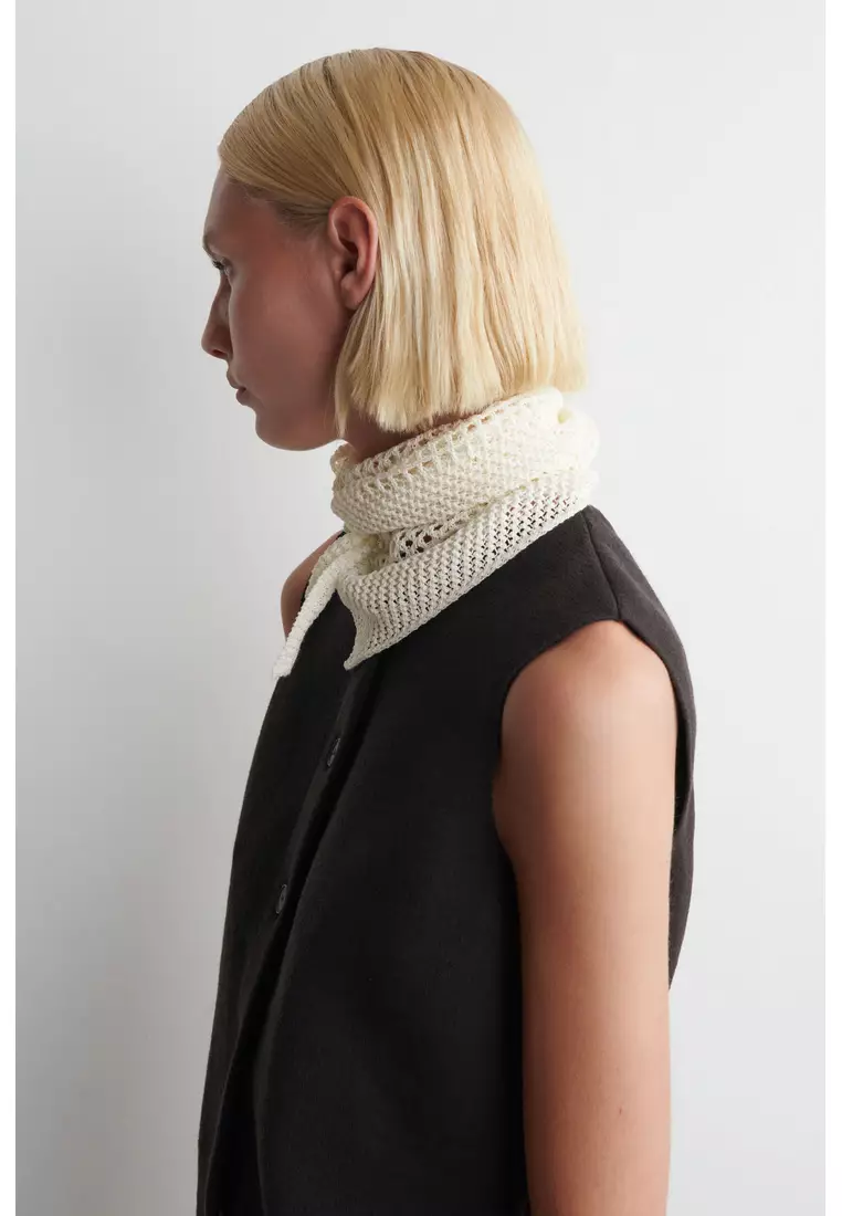Buy COS POINTELLE-KNIT TRIANGLE SCARF 2025 Online | ZALORA