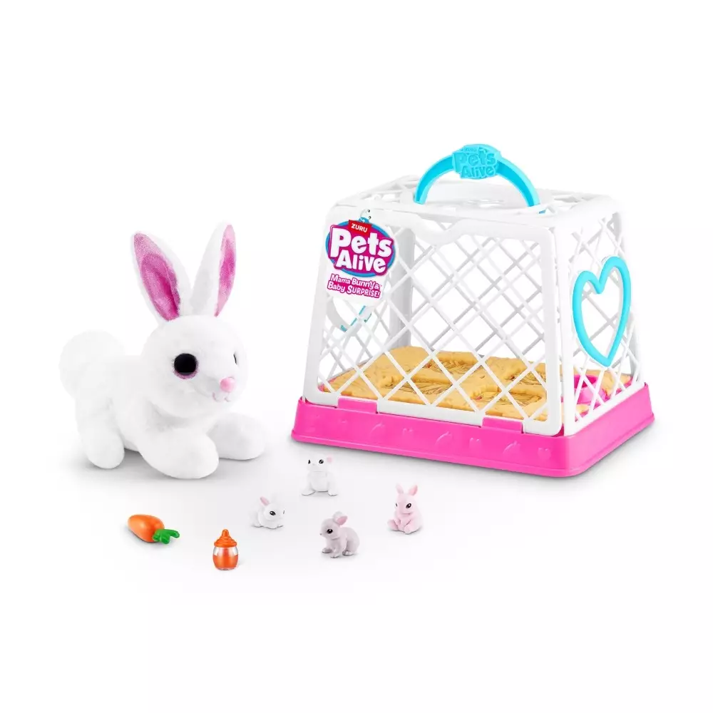 Jual TOYS KINGDOM ZURU SET BONEKA PETS ALIVE MAMA BUNNY & BABY - PUTIH ...