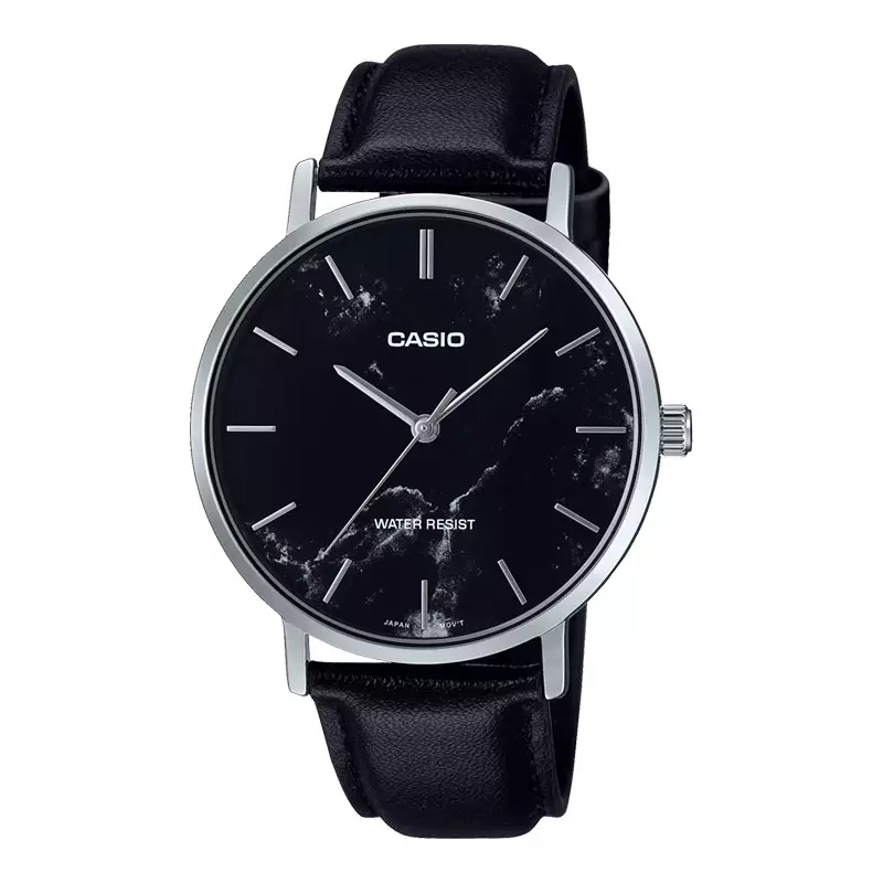 Jual Casio Jam Tangan Pria Casio General MTP-VT01LM-1AUDF Marble Black ...