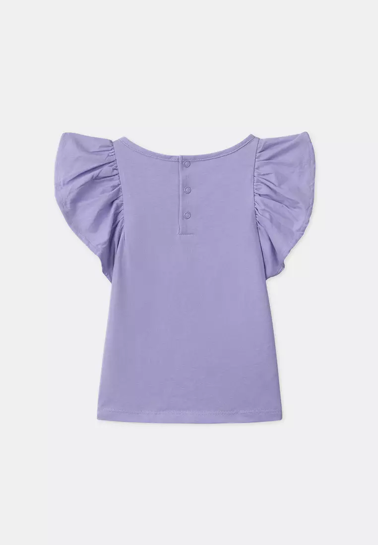 Buy Sergent Major Purple Ruffle Sleeve T-Shirt 2026 Online | ZALORA