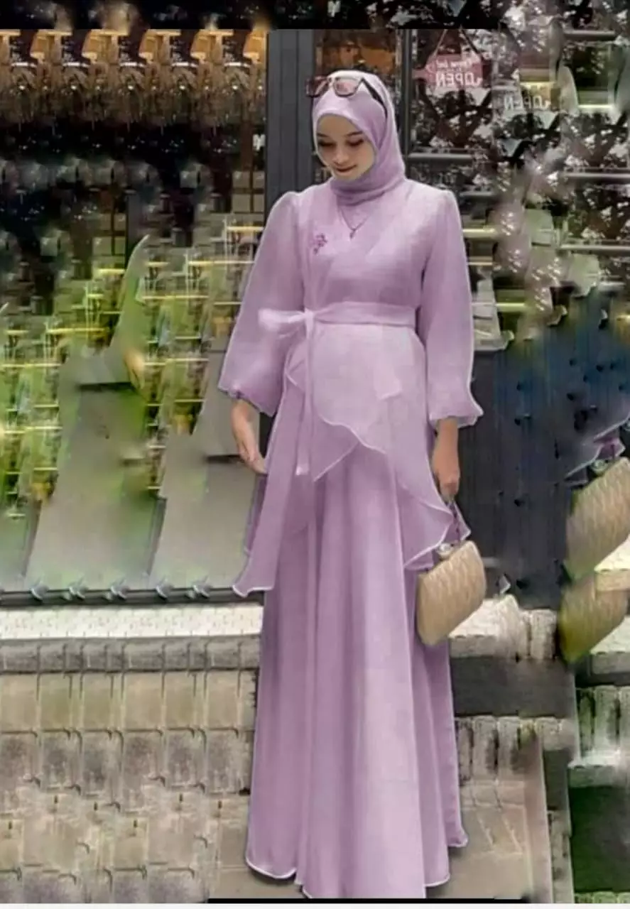 Jual Batik Mayung Dress Vucsya Ungu Modern Ukuran Standar | Kebaya ...