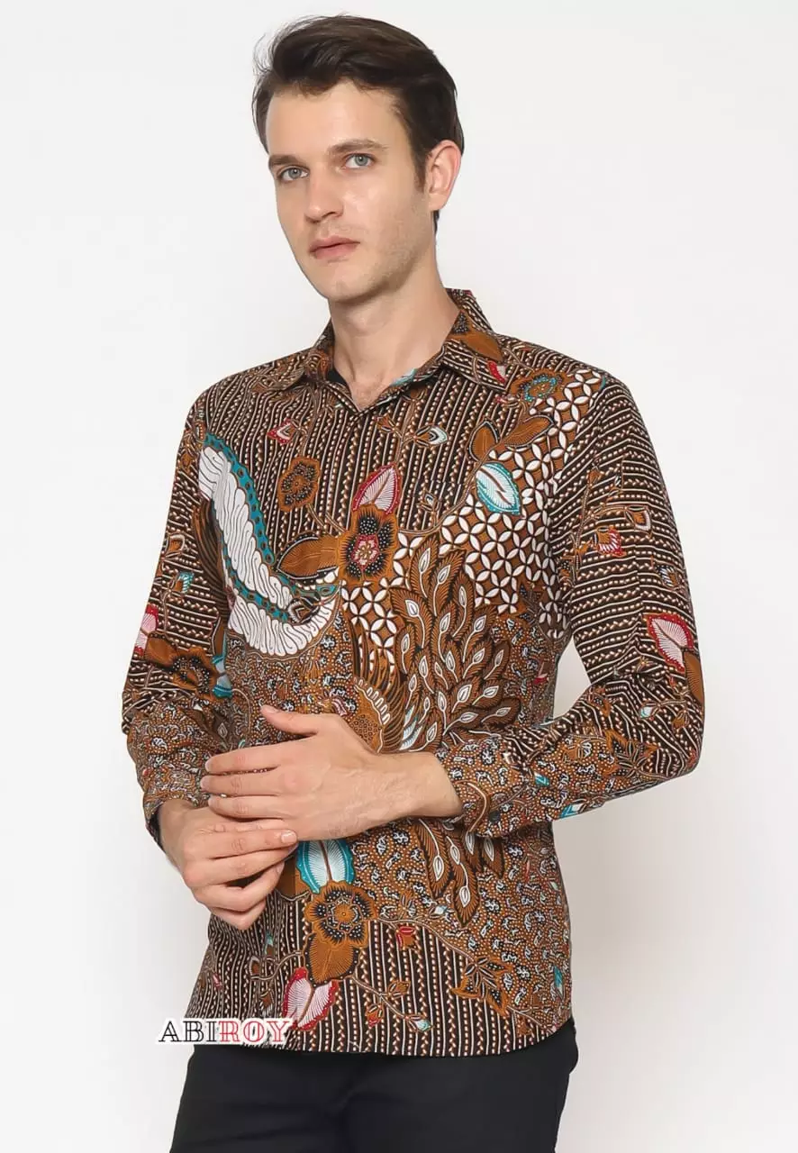 Jual ABIROY Kemeja Batik Pria Premium Slimfit Elegant Modern Lengan ...