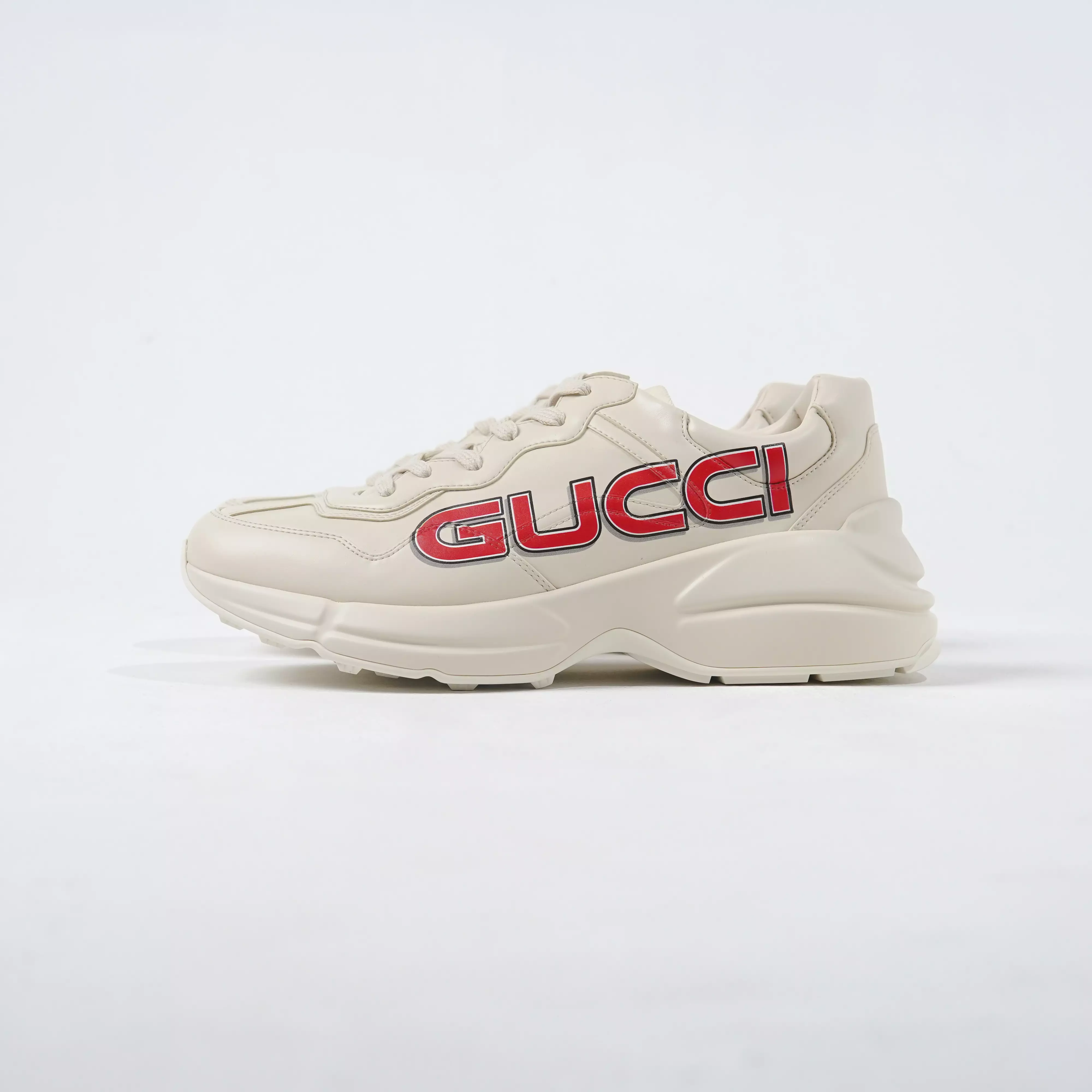 Jual Gucci Sepatu GUCCI RYTHON TEXT RED WHITE SNEAKER 100% ORIGINAL ...