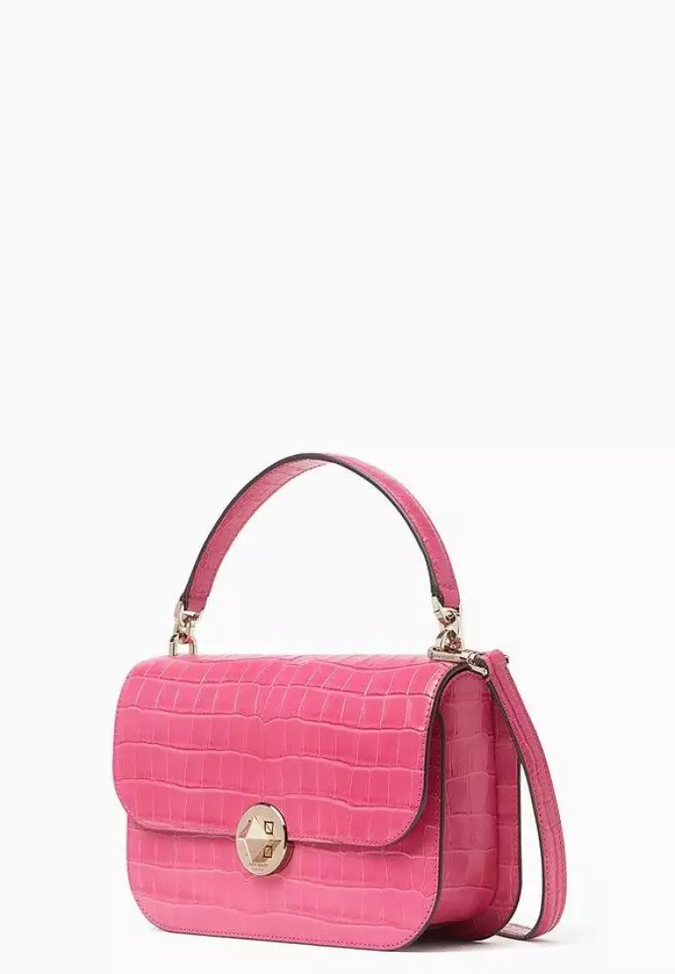 Jual Kate Spade Kate Spade Audrey Flap Croc Embossed Crossbody In ...