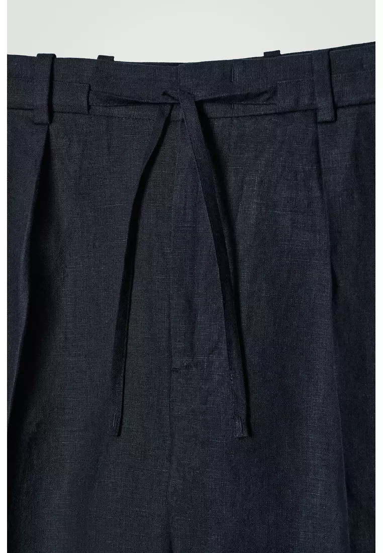 Buy COS TAILORED DRAWSTRING LINEN SHORTS Online | ZALORA Malaysia