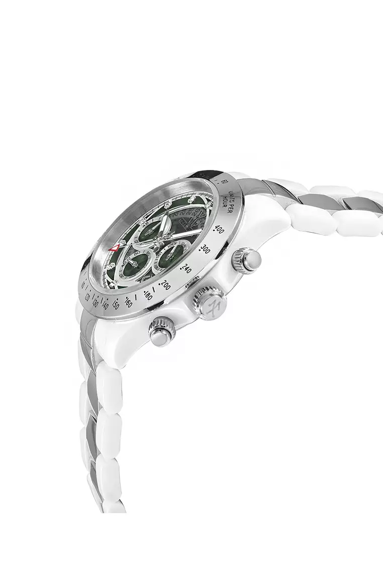 Buy ToyWatch Heavy Metal Chronograph Two-Tone Silver White Unisex Watch ...