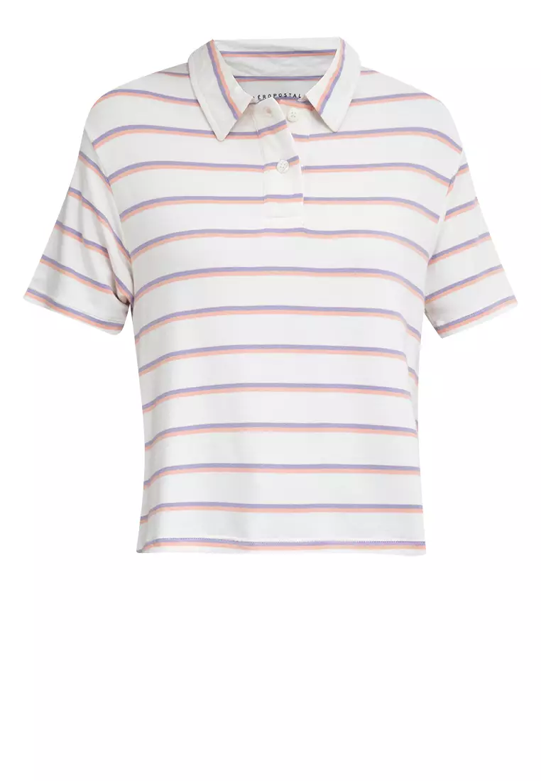 Buy Aeropostale Ladies Stipe Boxy Polo Shirt 2026 Online | ZALORA ...