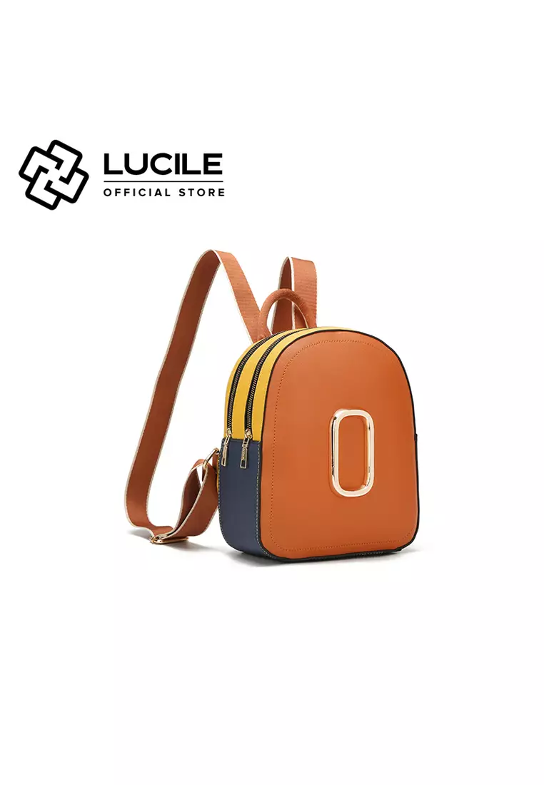 Buy Lucile Korean Tri Color Women High Quality Leather Backpack 2025 ...