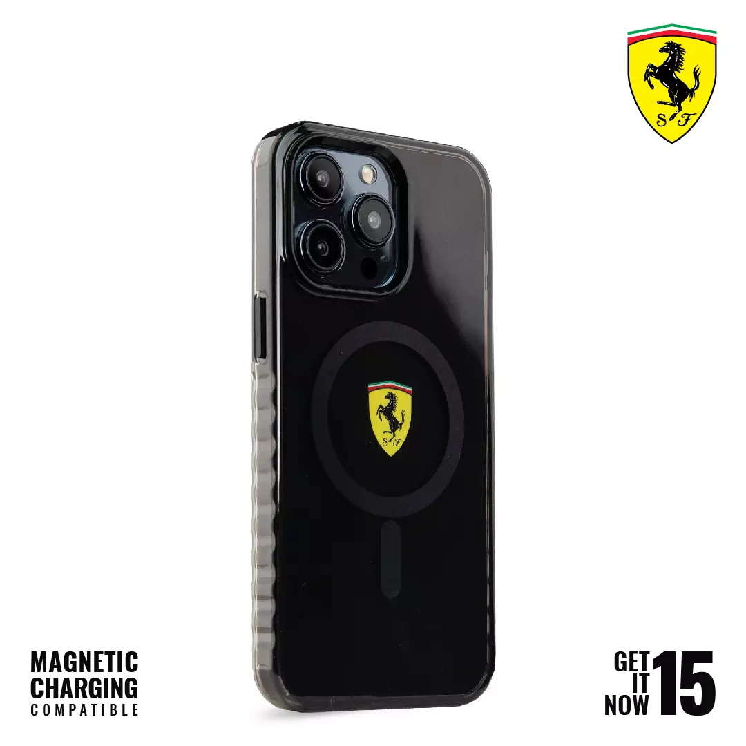 Jual Ferrari Case iPhone 15 Pro FERRARI MagSafe Center Logo - Black ...
