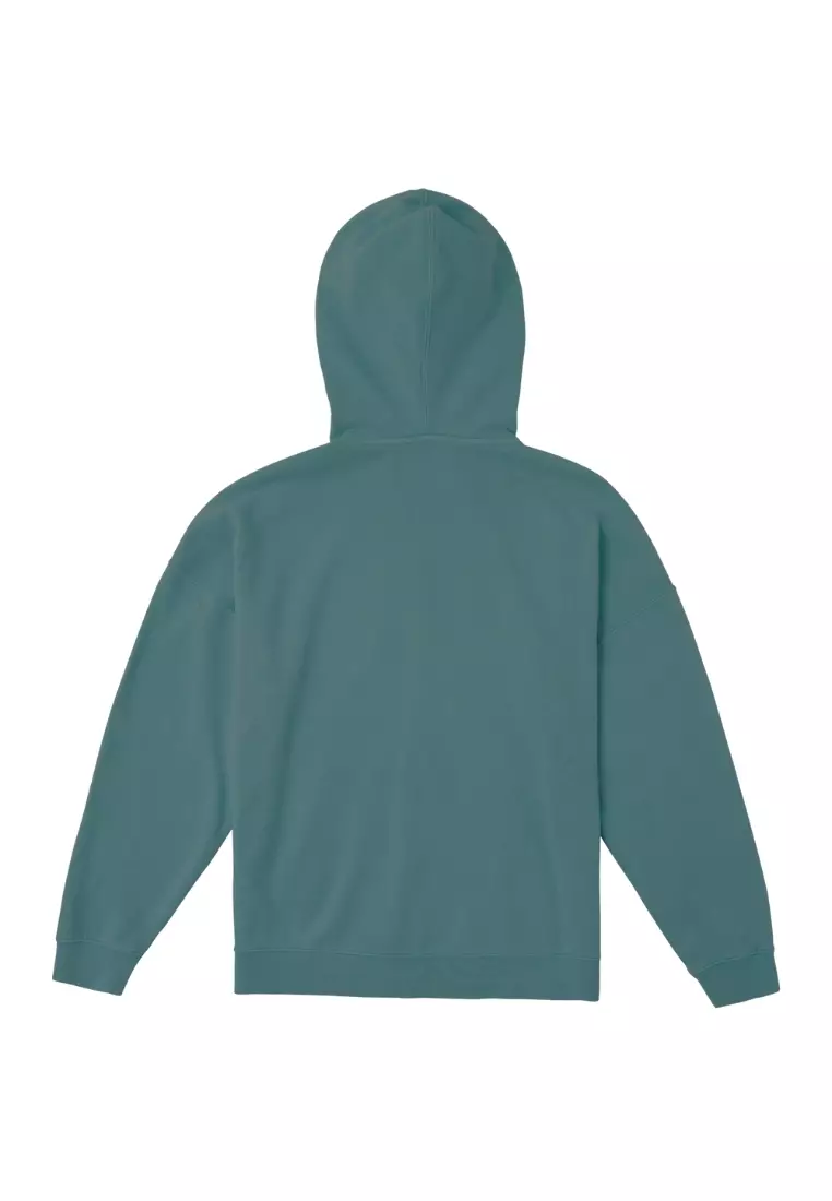 Buy RVCA Women Rose Machado Thrift Zip-Up Hoodie - Teal Blue 2025 ...