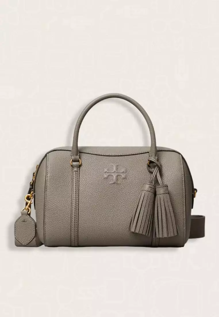 Jual Tory Burch Tory Burch Thea Small Satchel Gray Heron Original 2024 ...