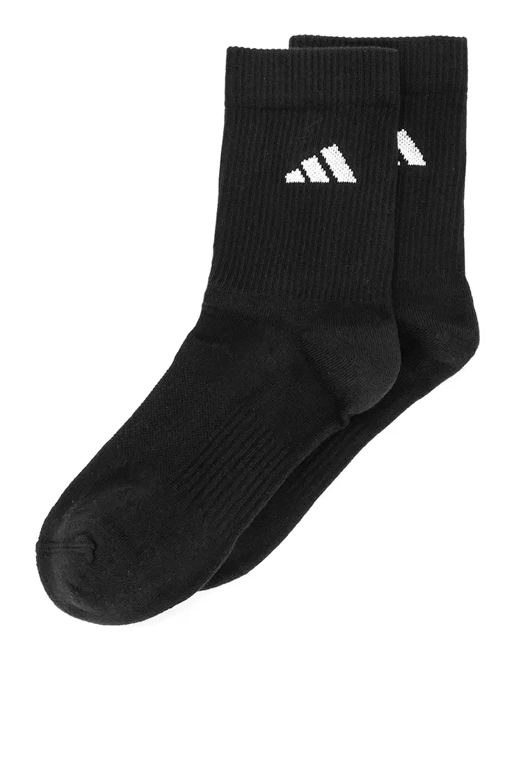 Buy ADIDAS Lifestyle Logo Socks 3 Pairs Unisex Black JI6315 Online ...