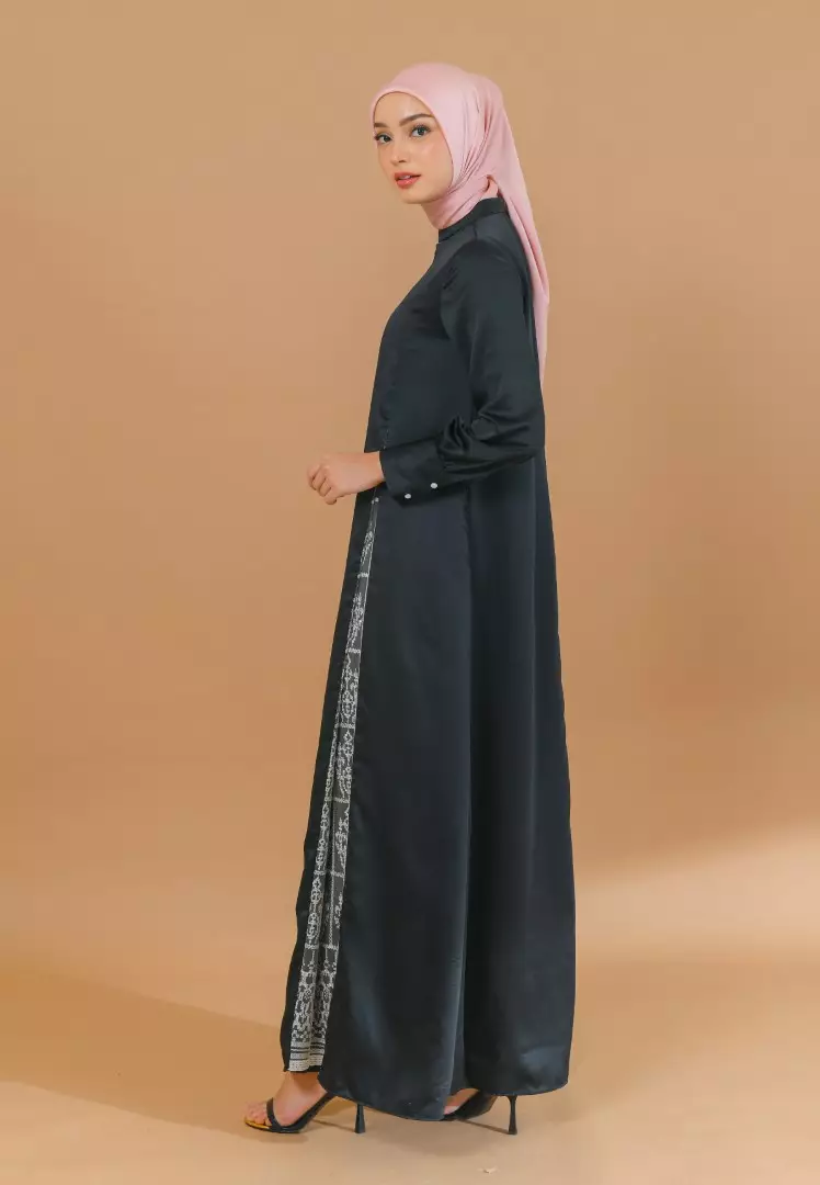 Jual ZOYA Zoya DESVI Dress Black - Gamis Muslim Wanita Wudhu Friendly ...