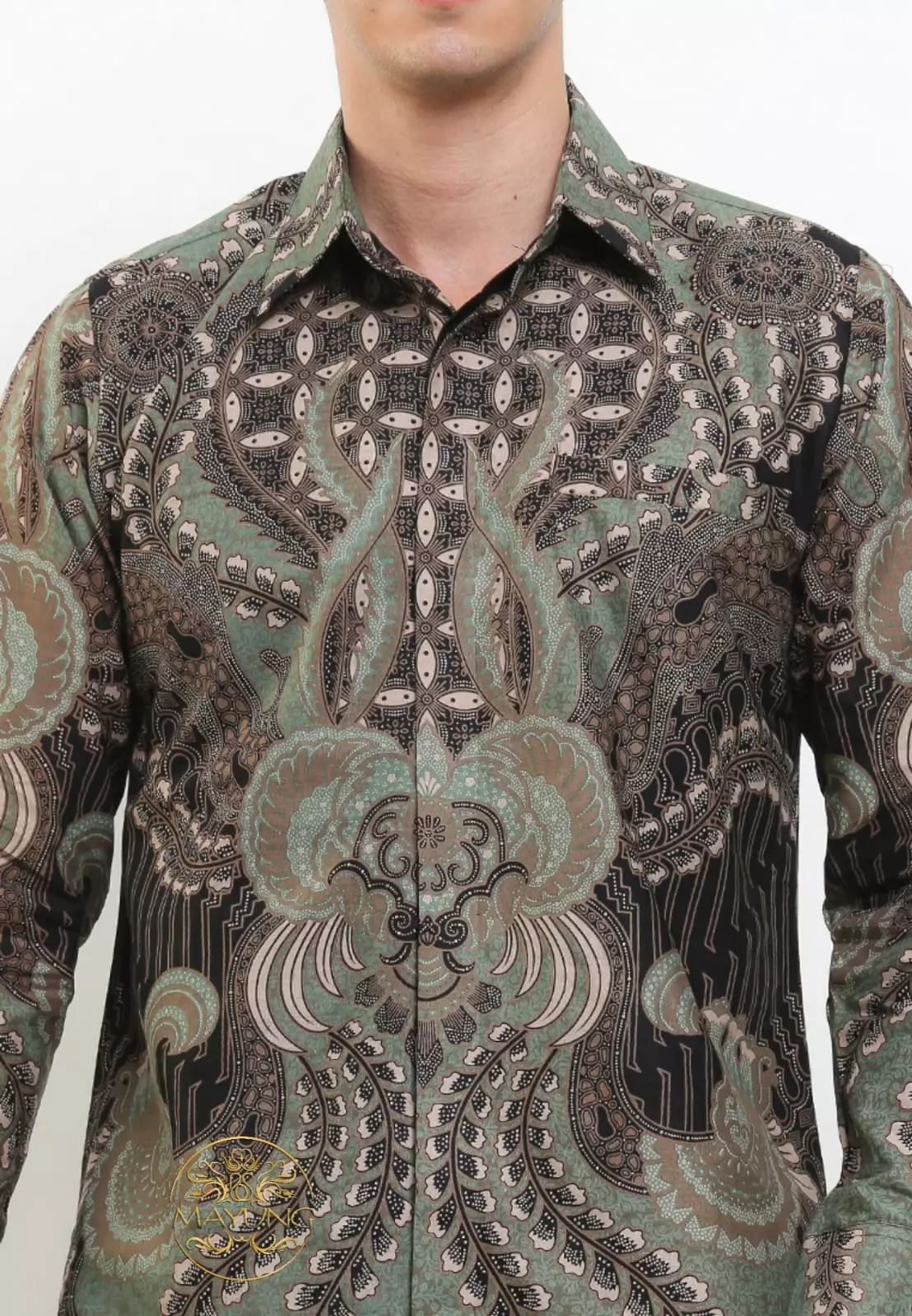 Jual Batik Mayung kahiyang Ijo Kemeja Batik Pria Premium Slimfit Modern ...