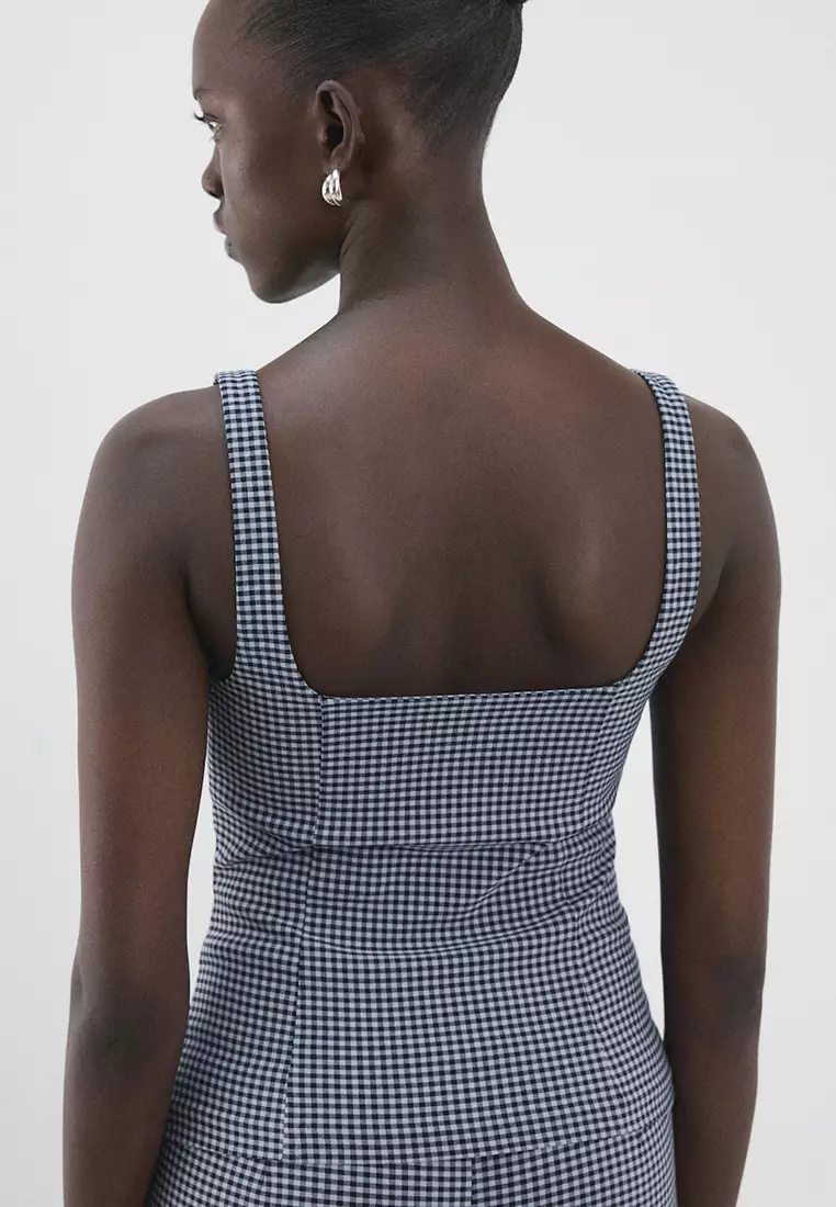 Buy Mango Vichy Top 2026 Online | ZALORA