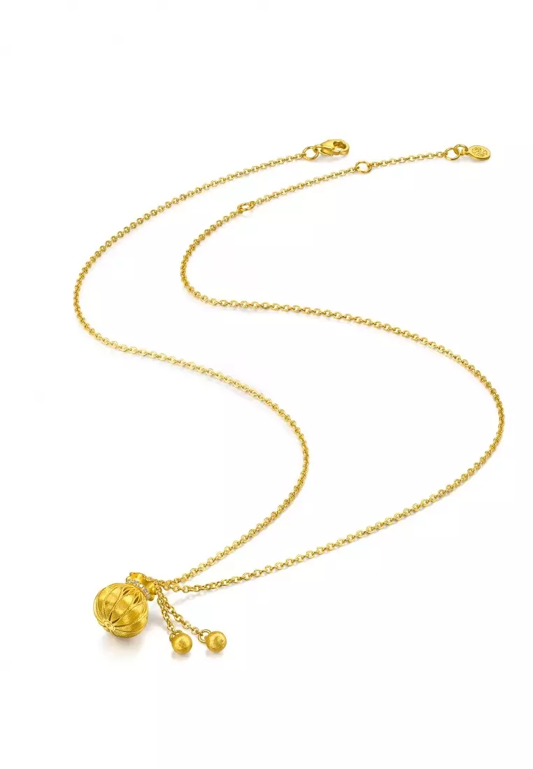 Buy Chow Sang Sang 999.9 24K Pure Gold Cultural Blessings Diamond Lucky ...