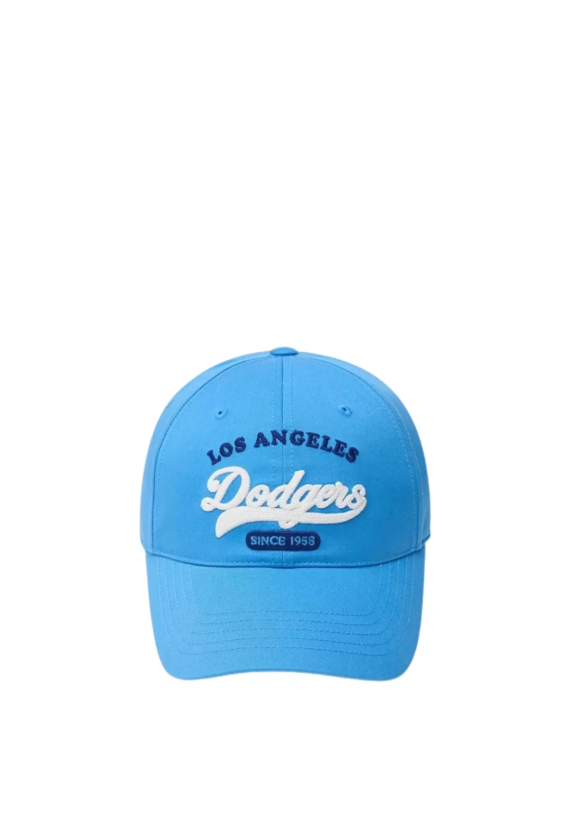 Jual MLB Korea Cursive Logo Unstructured Ball Cap - LA Blue Original ...