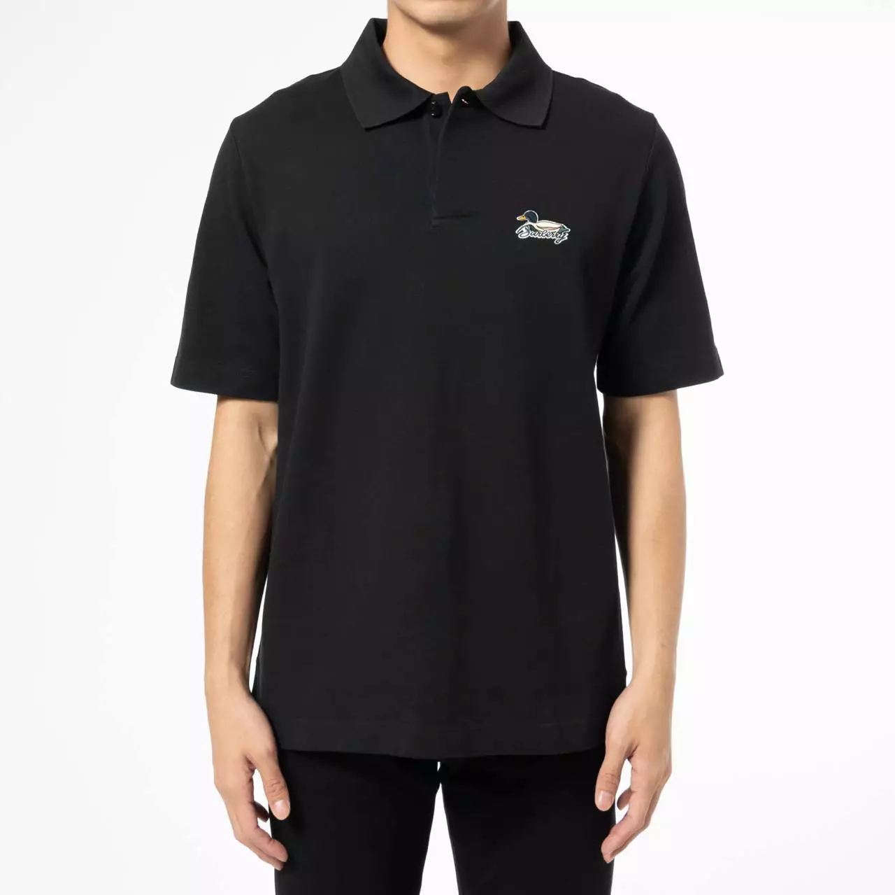 Jual Burberry Burberry Archival Duck Graphic and Logo Cotton Polo Shirt ...