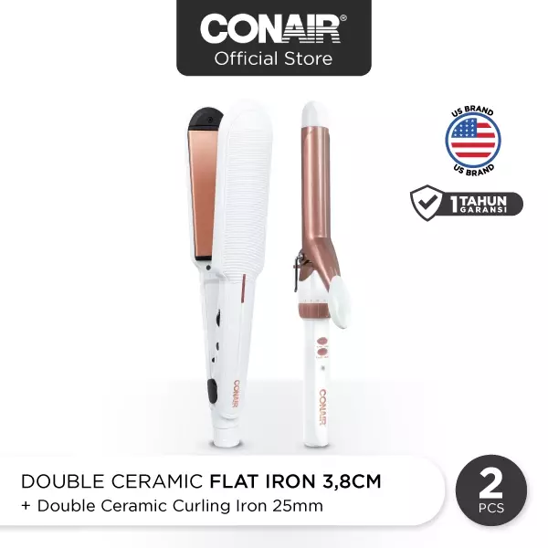 Jual Conair Paket Conair Catokan Double Ceramic 3 8cm Curling Iron