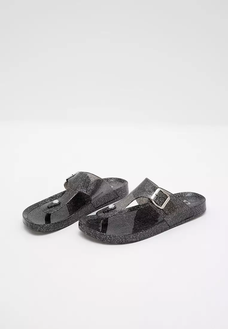 Jual Berrybenka Label Sofia Melba Jelly Sandal Black Original 2024 ...
