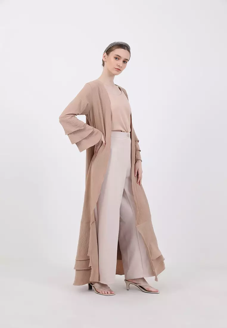 Jual Berrybenka Label Sofia Meymona Wrap Dress Light Brown Original ...
