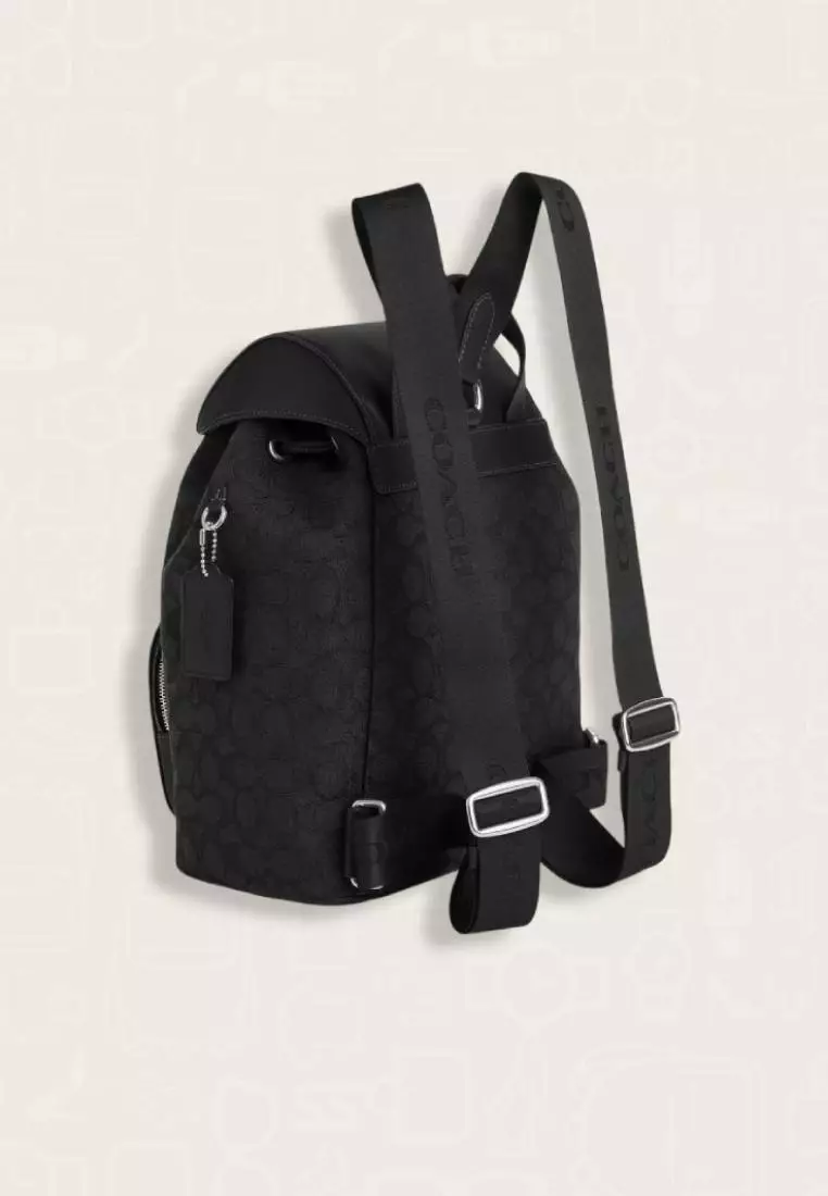 Jual COACH Coach Pace Large Backpack In Signature Jacquard Black ...