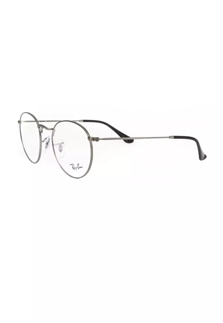 Buy Ray-Ban Ray-Ban Unisex Matte Grey Metal Round Eyeglasses RB3447V ...