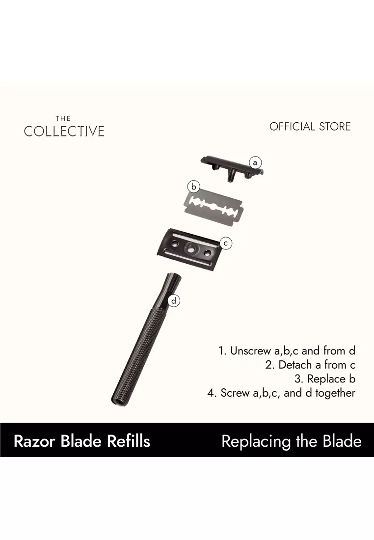 Buy The Collective Authentic Premium Razor Blade Refills 10 Blades ...