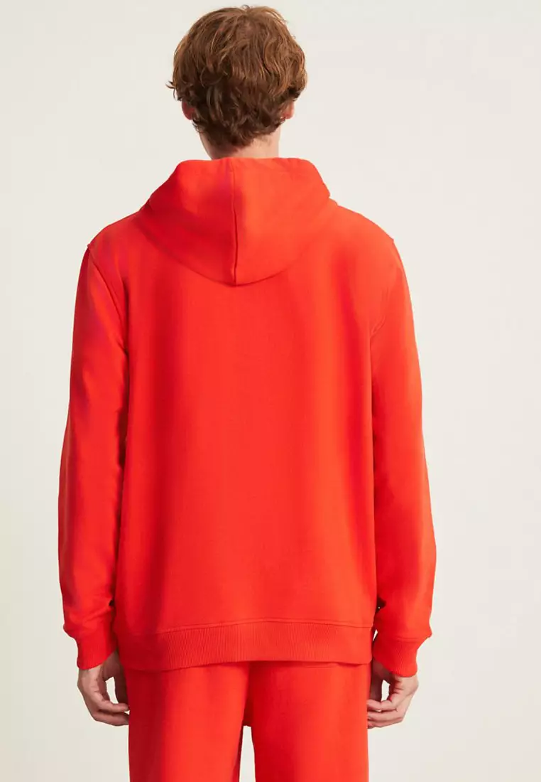 Buy GRIMELANGE Benda 3 Yarn Ribbed Soft Kangaroo Pocket Hooded ...