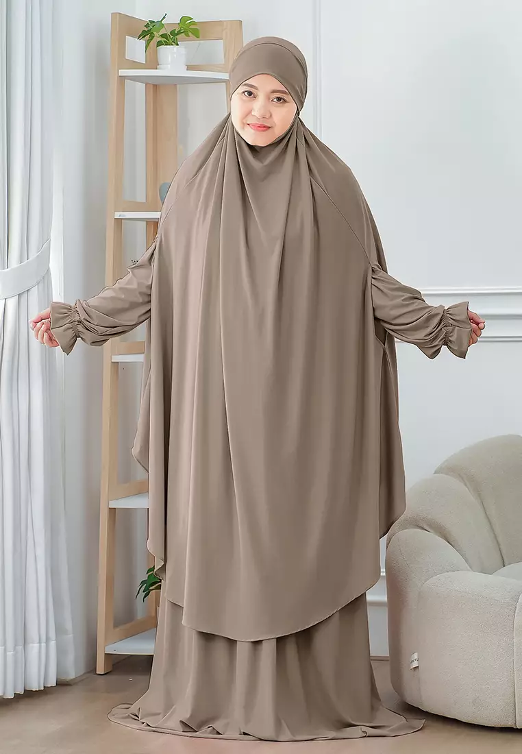 Jual COTTON BEE Wafa French Khimar Set | One Set Dress Abaya Syari ...