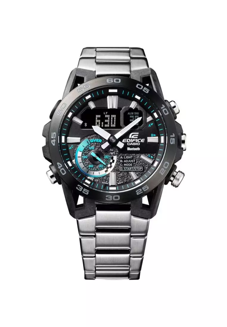 Buy CASIO Casio Edifice Black Dial Silver Stainless Steel Strap Men Watch ECB-40DB-1ADF 2025 ...