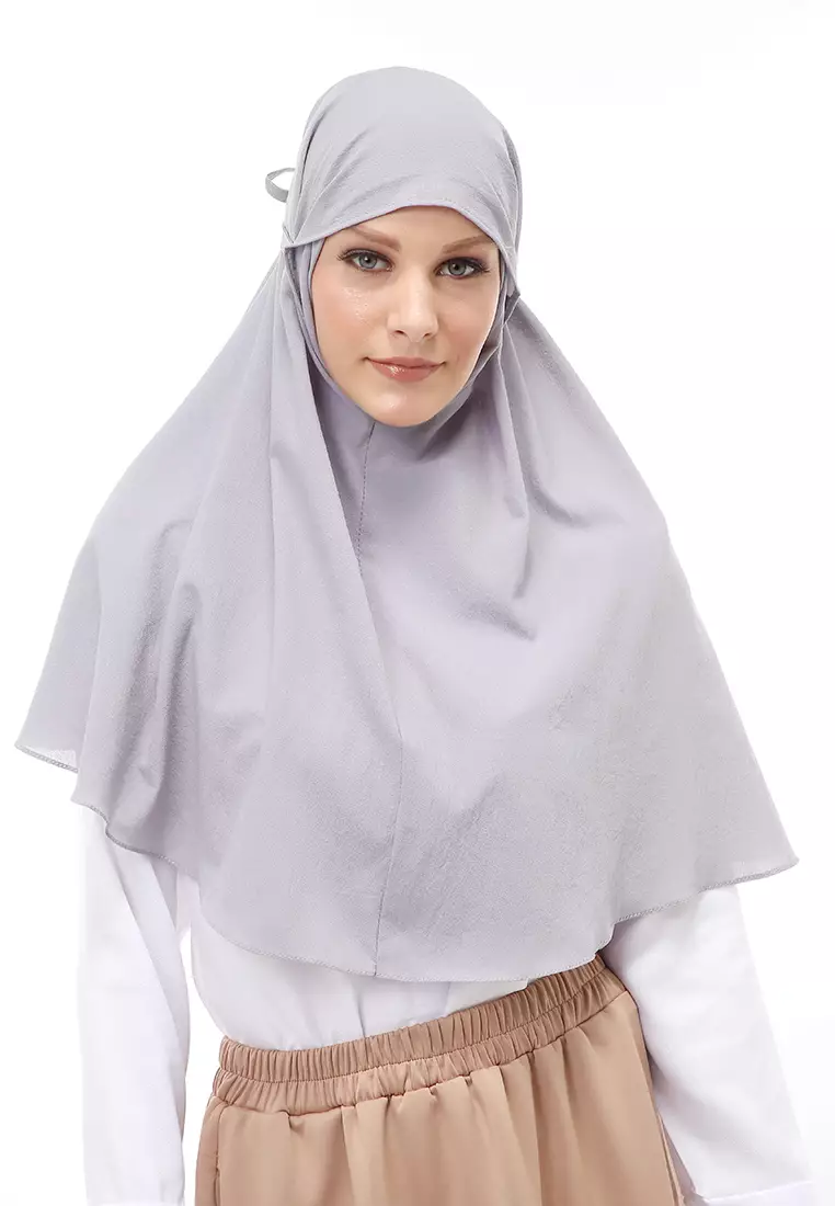 Jual Evernoon Tamara Jilbab Muslimah Wanita Motif Polos Relaxed Fit - Silver Original 2025 ...