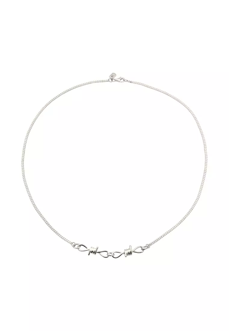 Buy Kuzzoi Men's Silver Barbed Wire Pendant Necklace 2026 Online | ZALORA
