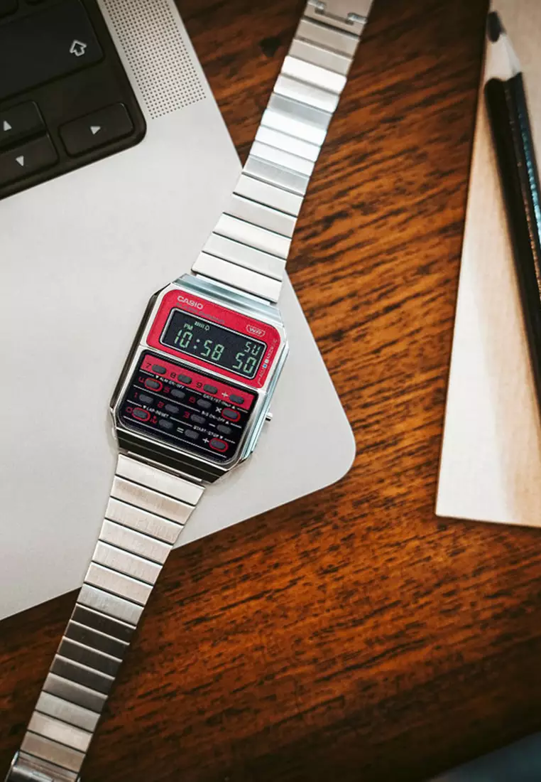 Buy Casio Vintage Unisex Digital Calculator Watch CA-500WE-4B Silver ...